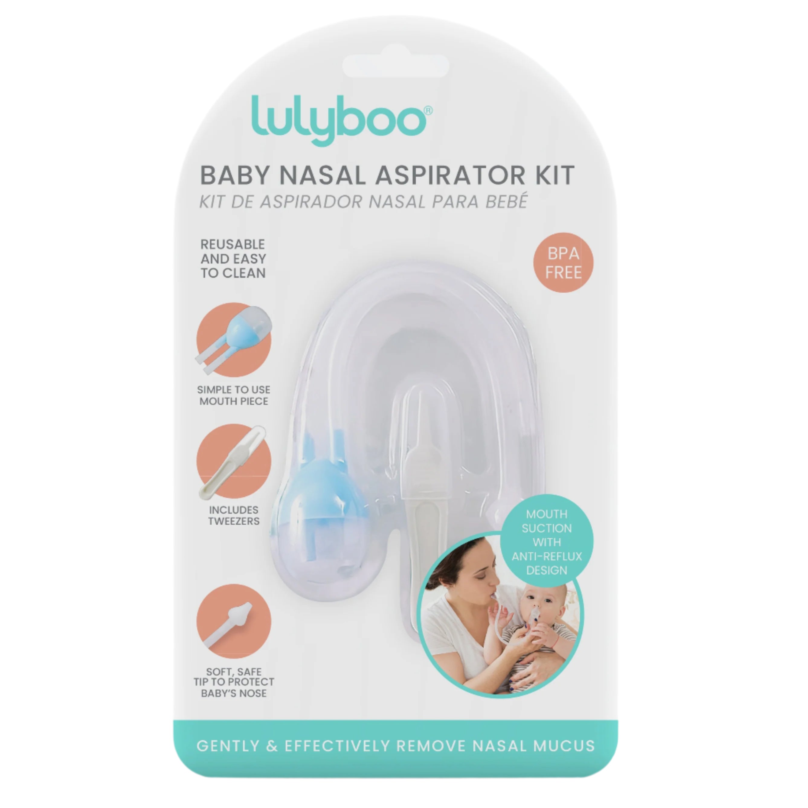 Nasal Aspirator Kit, Mouth Suction with Anti-Reflux Design – Lulyboo