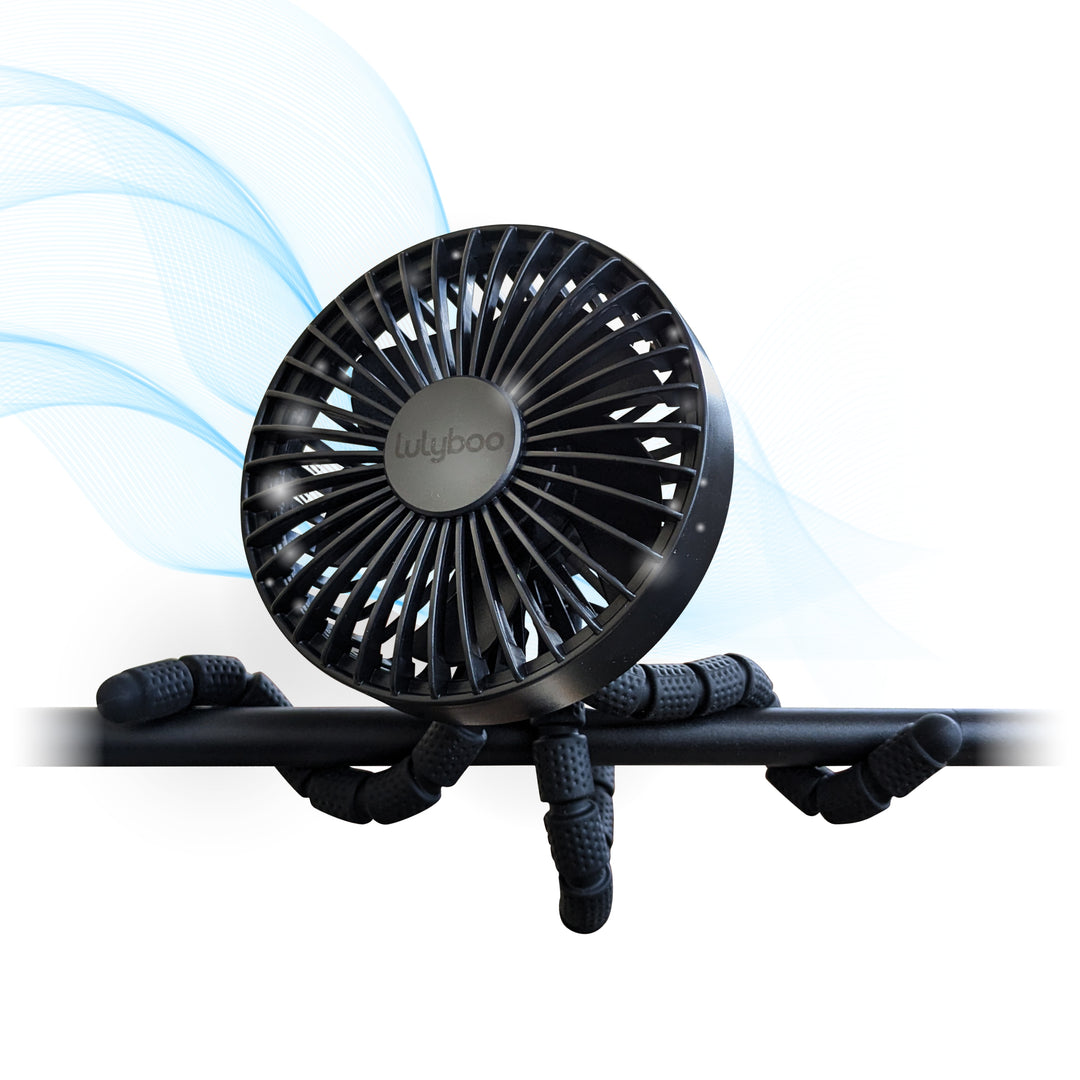 Flexible Tripod & rechargeable stroller fan – Lulyboo